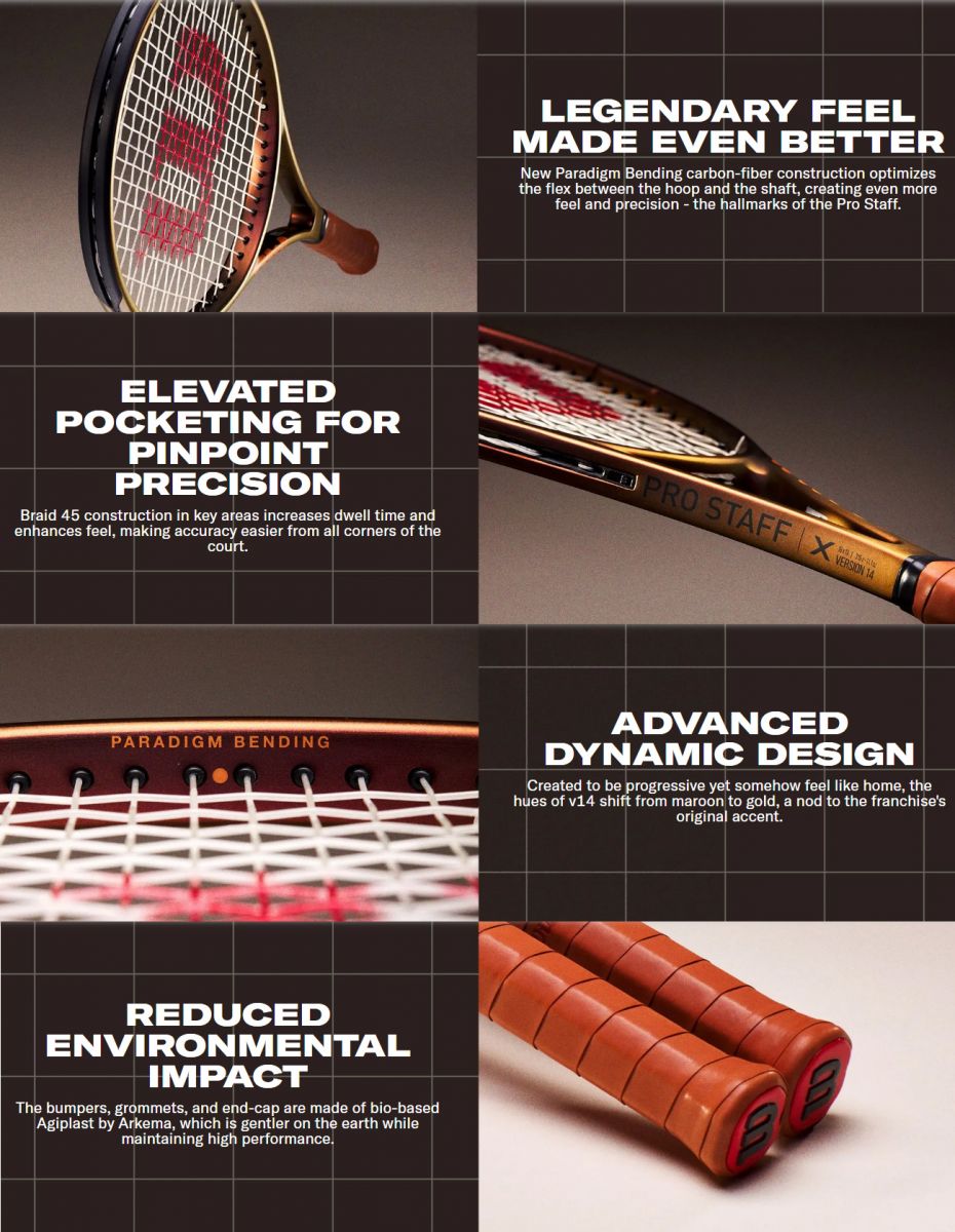 WILSON PRO STAFF X V14 網球拍 WR125811 - 南大體育網